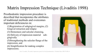 Impression materials and techniques in fpd part 2 | PPTX | Oral care ...