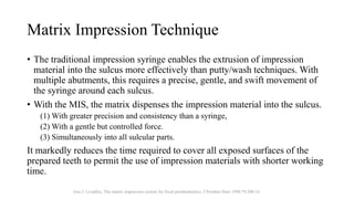 Impression materials and techniques in fpd part 2 | PPTX