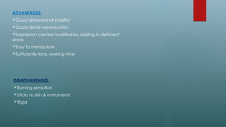 impression materials in dentistry class presentation | PPT