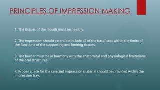 impression materials in dentistry class presentation | PPT
