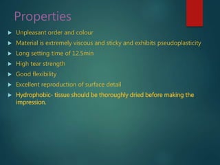 Impression materials for complete denture | PPTX
