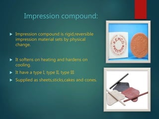 Impression materials for complete denture | PPTX