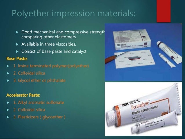 Impression materials for complete denture