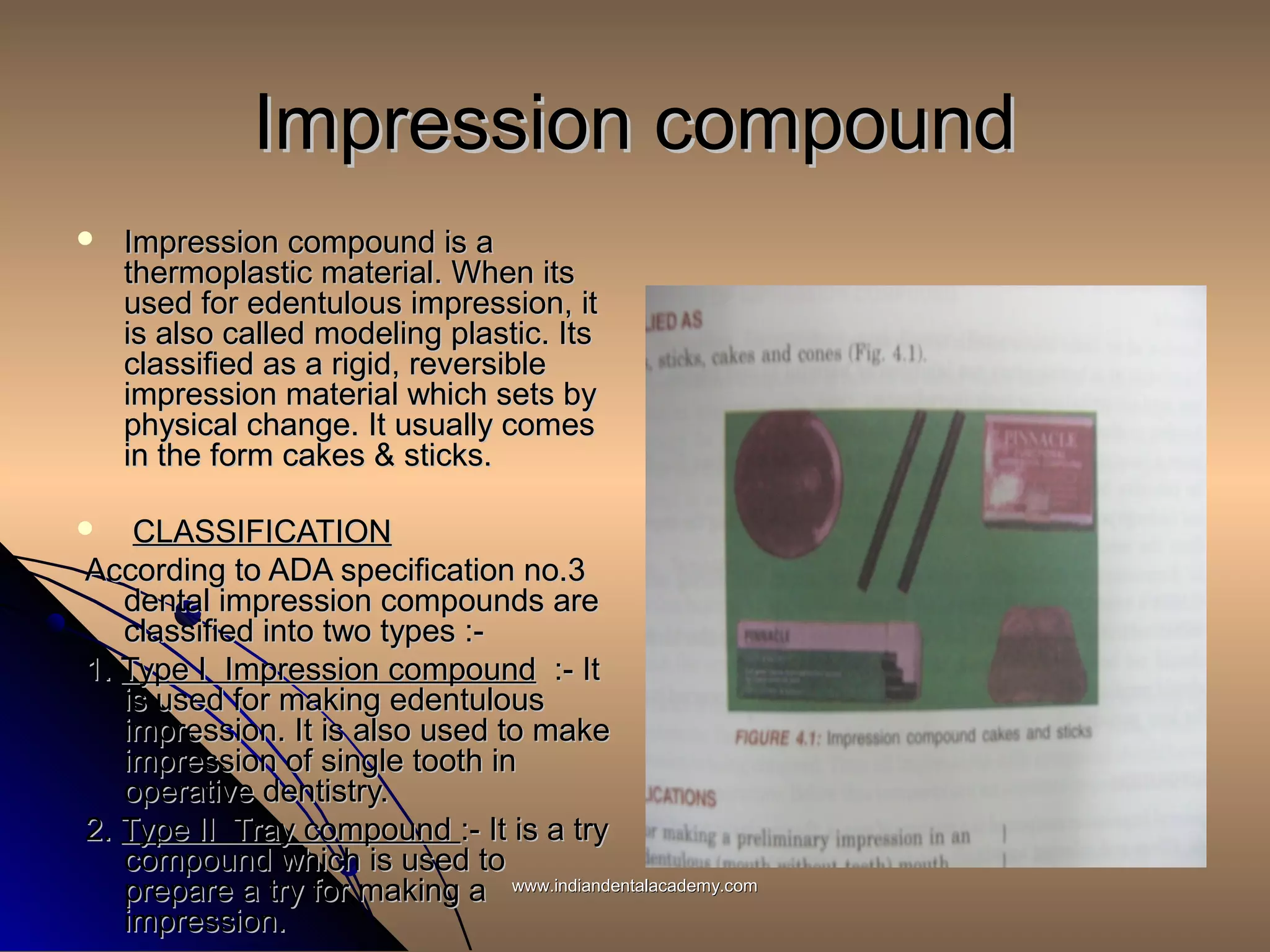 Dental Impression materials / fixed orthodontics courses | PPT