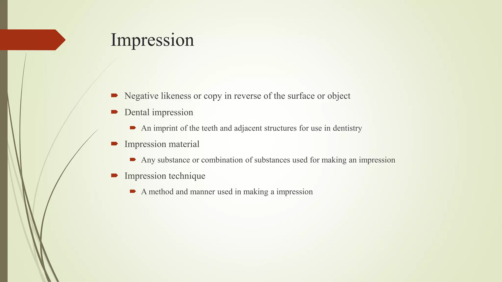 Impression materials, introduction, classification and requirements | PPTX