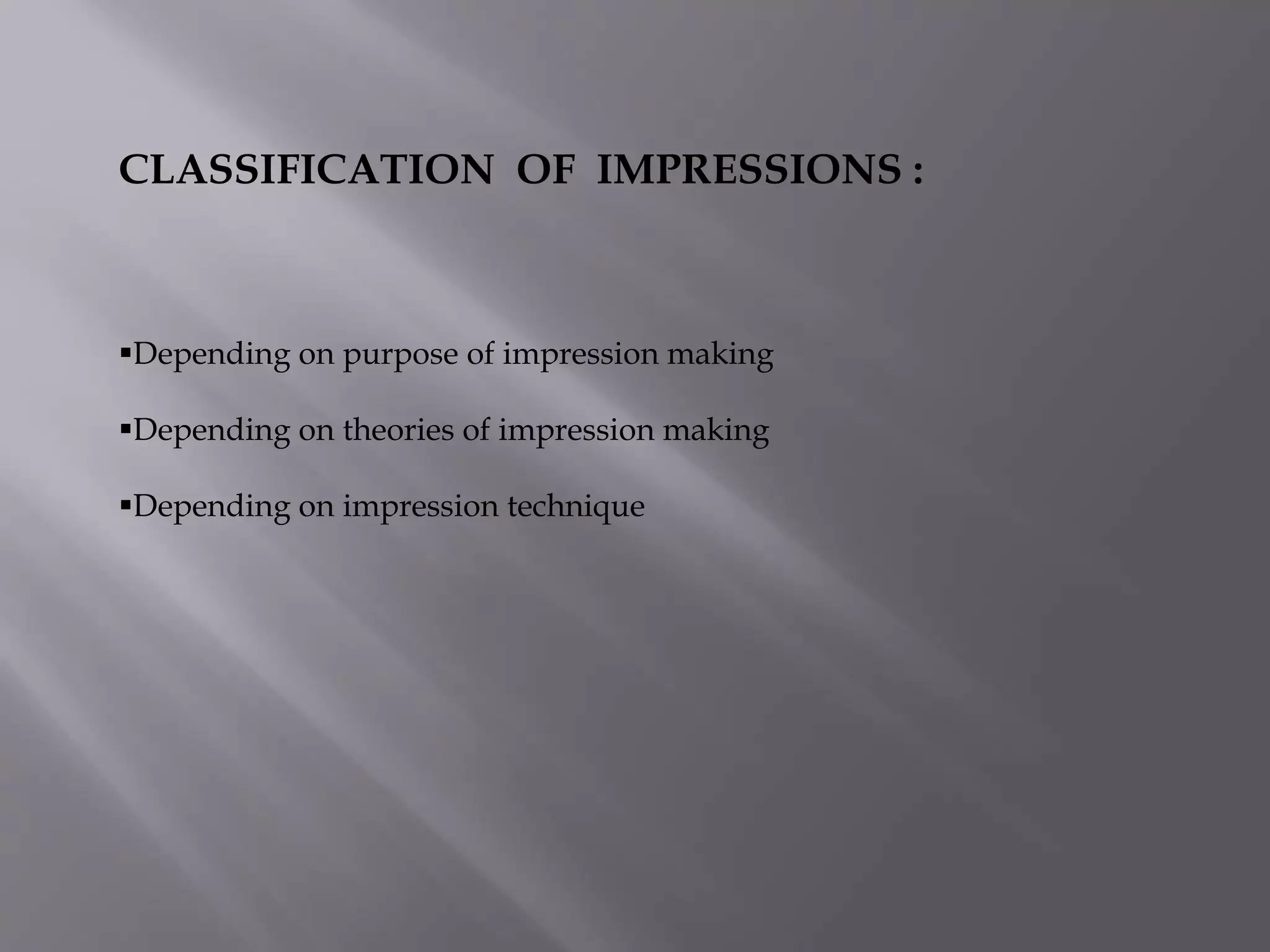 INTRODUCTION TO IMPRESSION MATERIALS | PPTX