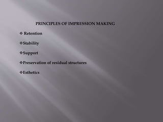 INTRODUCTION TO IMPRESSION MATERIALS | PPTX