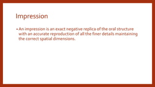 Impression Materials Part - 1 | PPT