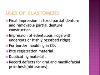 Impression materials polysulph poly ether | PPTX