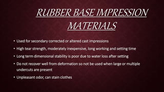 Impression material & procedures | PPTX | Oral care | Personal Care