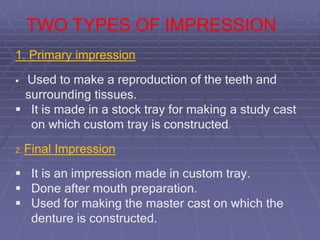 Impression Procedure for RPD’s- mandy.ppt