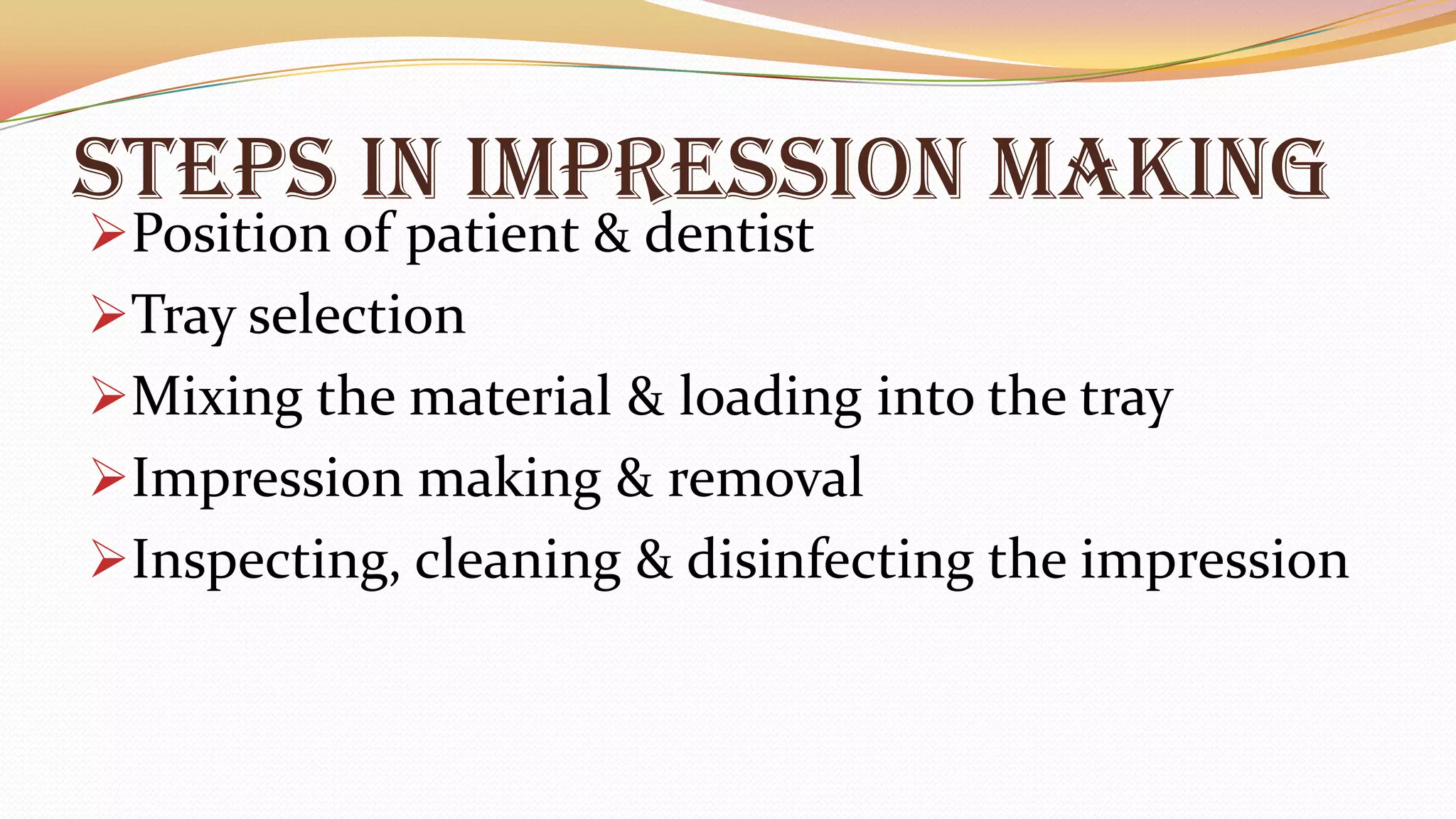 Impression procedures for removable partial denture | PPTX