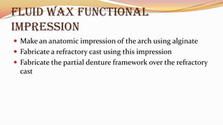 Impression procedures for removable partial denture | PPTX