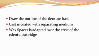 Impression procedures for removable partial denture | PPTX