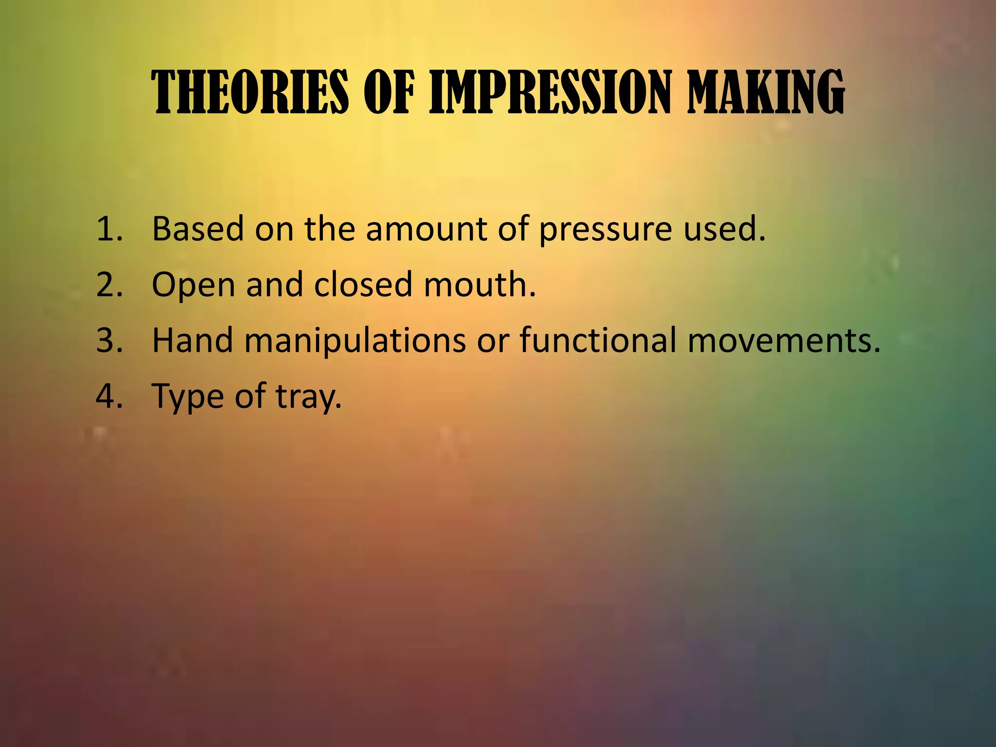 Impressions in complete dentures | PPTX