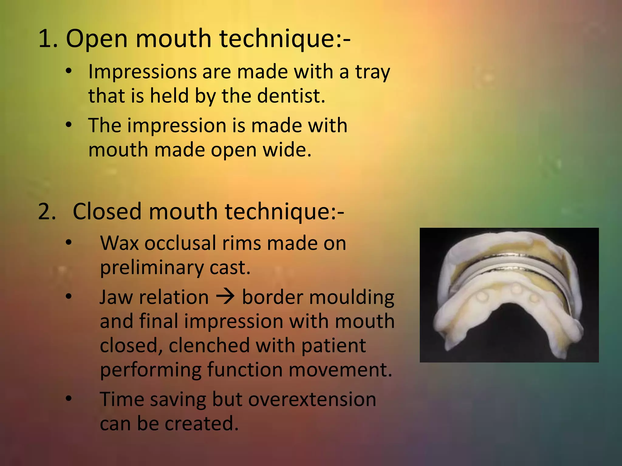 Impressions in complete dentures | PPTX