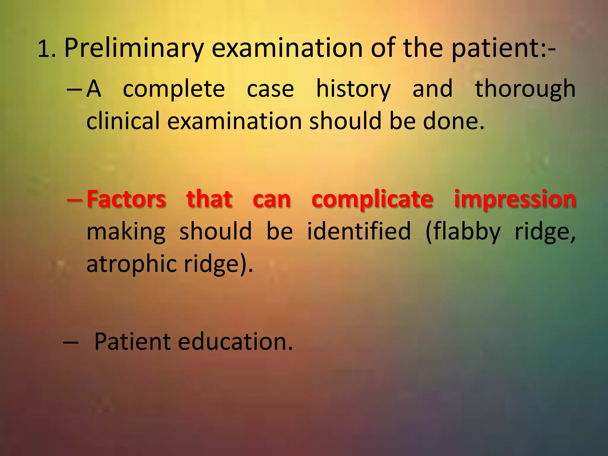 Impressions in complete dentures | PPTX