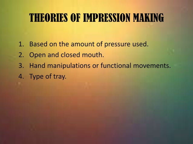 Impressions in complete dentures | PPTX | Dental Health | Diseases and ...