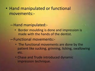 Impressions in complete dentures | PPTX