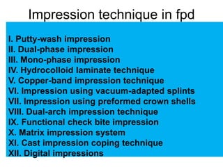 Impressions in fpd | PPT