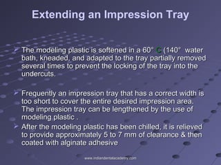 Impressions in removable partial dentures/ implant dentistry course ...