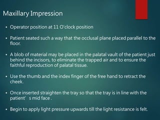 Impression Taking By Alginate | PPTX