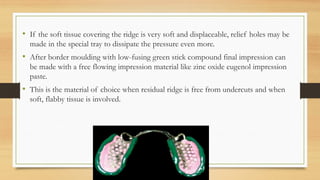 IMPRESSION TECHNIQUE IN RPD in prosthodontics | PPT