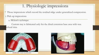 IMPRESSION TECHNIQUE IN RPD in prosthodontics | PPTX