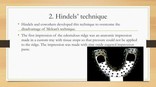 IMPRESSION TECHNIQUE IN RPD in prosthodontics | PPTX