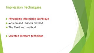 Impression Techniques | PPTX