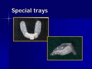 Impression techniques and materials partial dentures yr 3 | PDF