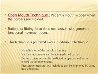 Impression techniques in complete dentures.ppt