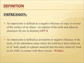 Impression techniques in complete dentures.ppt