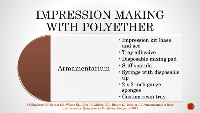 Impression techniques in fpd | PPTX | Dental Health | Diseases and ...