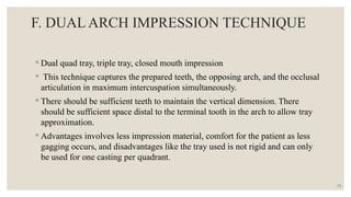 IMPRESSION TECHNIQUES IN FPD 2.pptx. Dental | PPTX