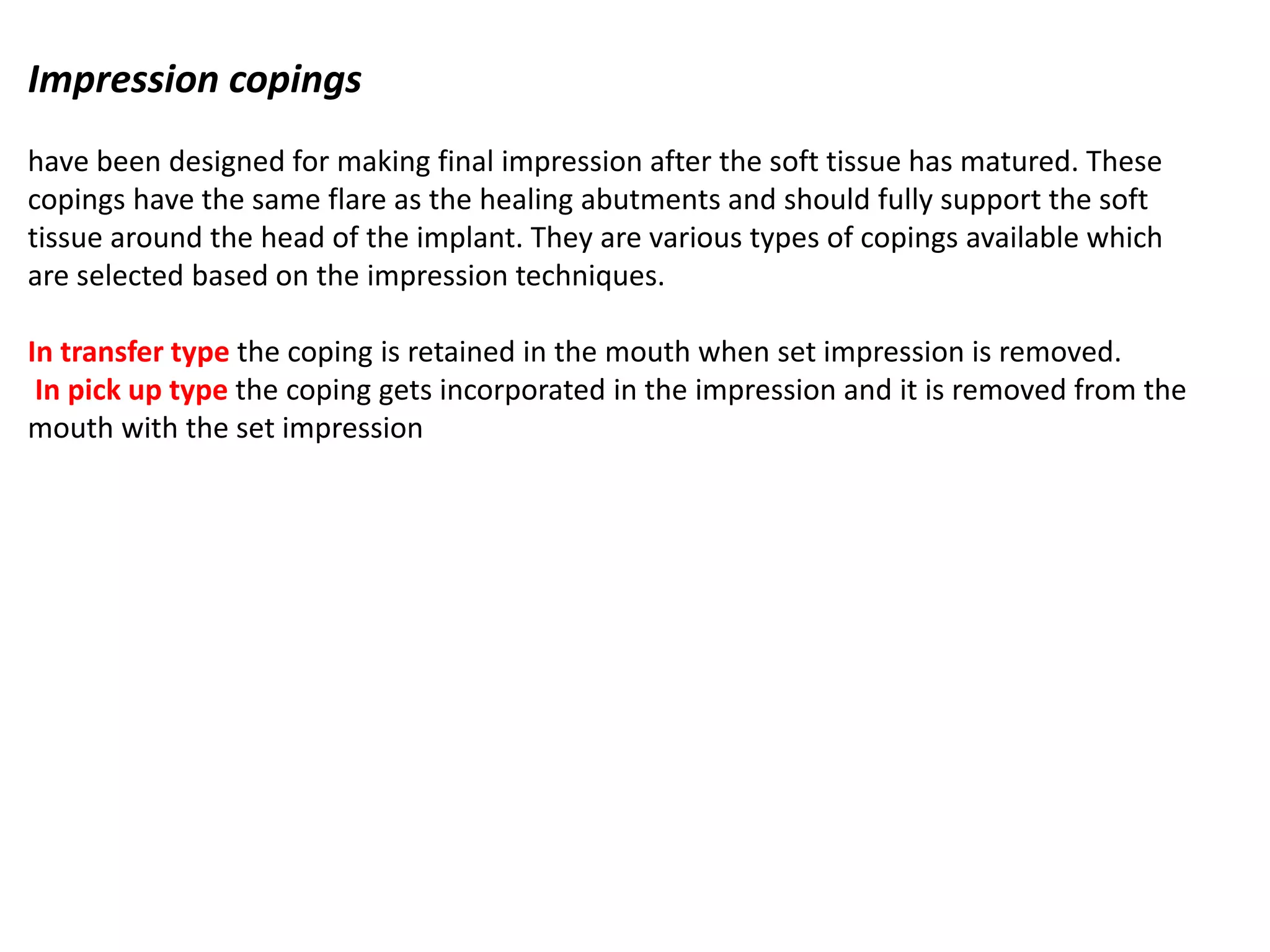 Impression techniques in implants | PPTX