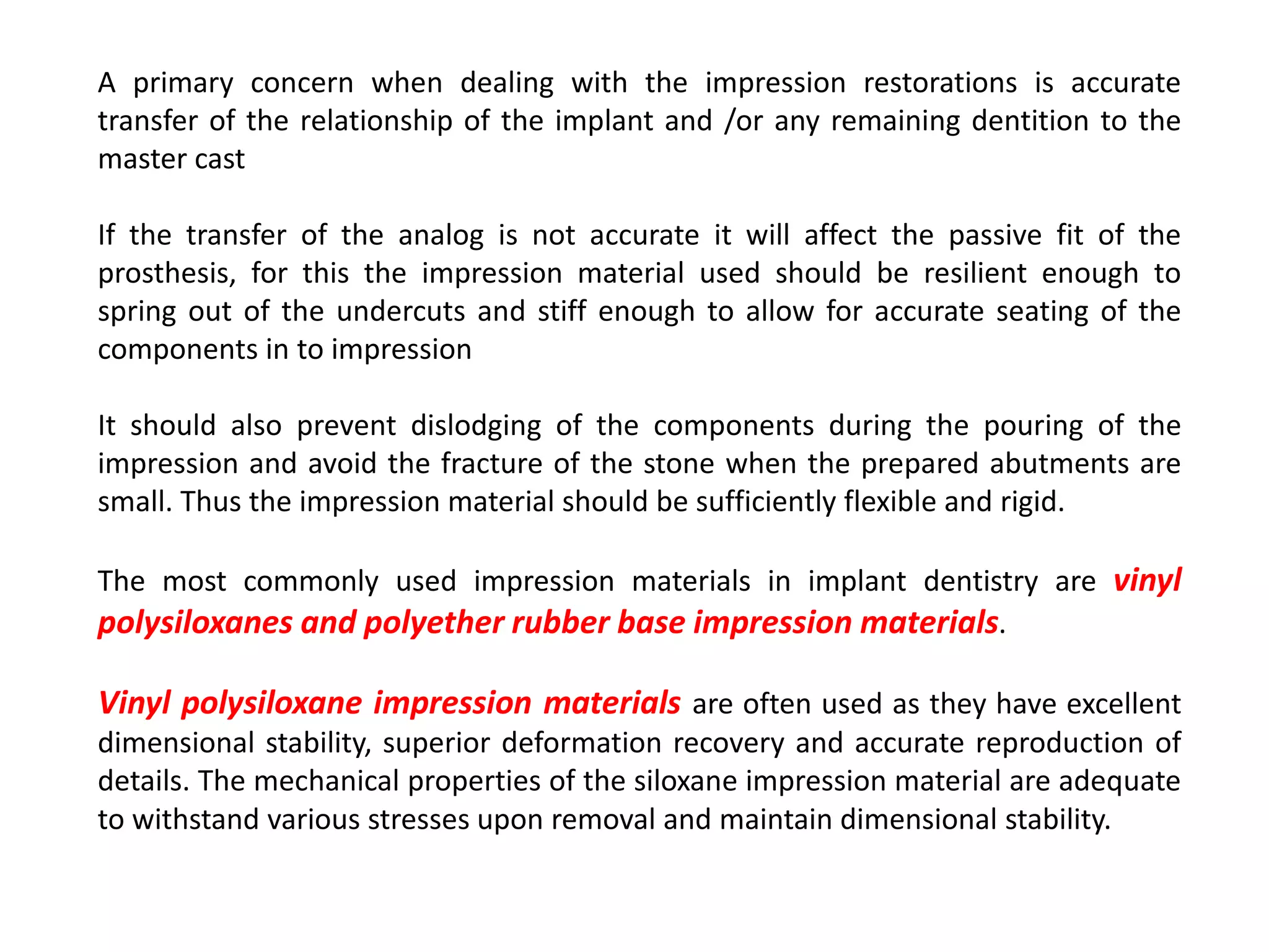 Impression techniques in implants | PPTX