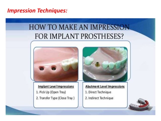 Impression techniques in implants | PPTX