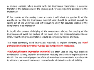 Impression techniques in implants | PPTX