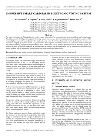 Impressive smart card based electronic voting system | PDF | Elections ...