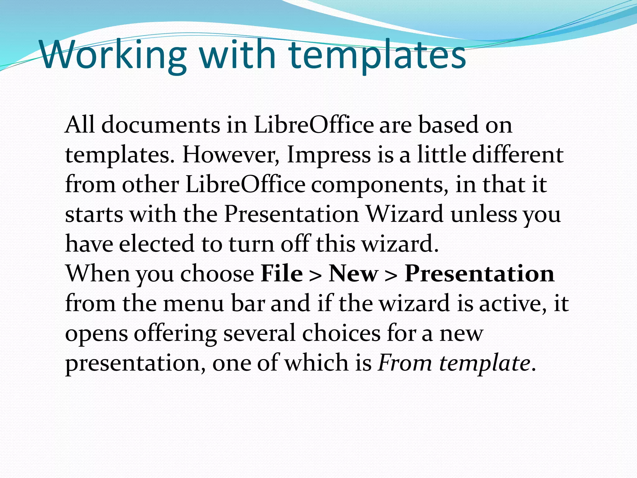 Libre Office Impress Lesson 1 | PPTX