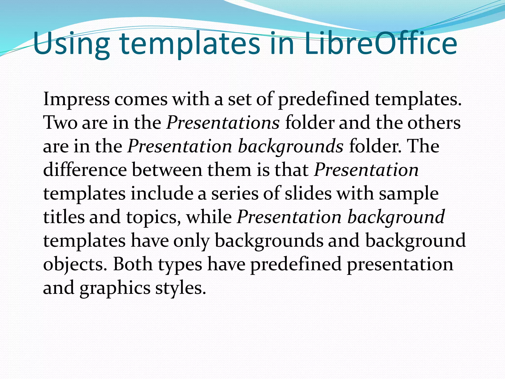 Libre Office Impress Lesson 1 | PPTX