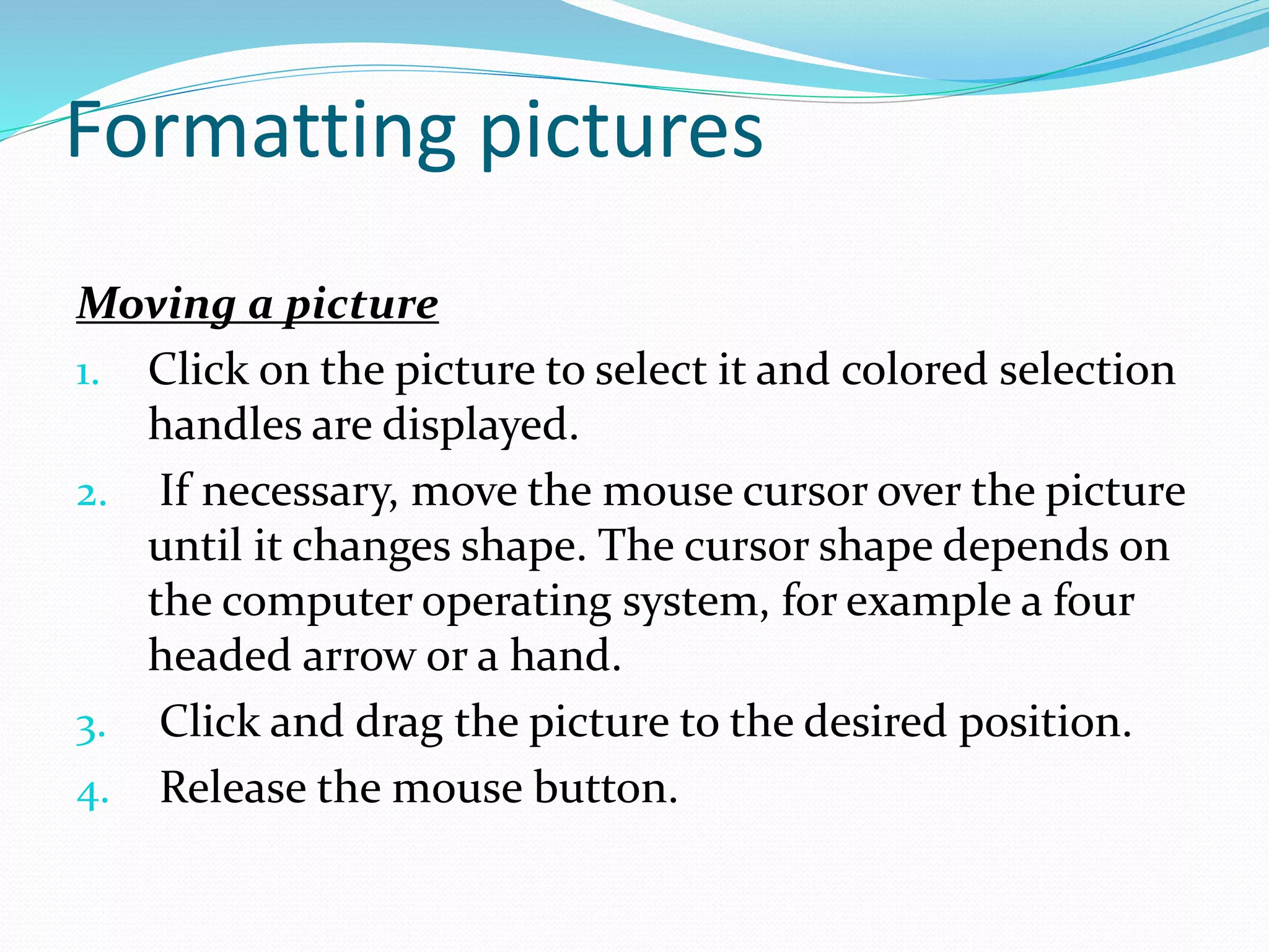 Libre Office Impress Lesson 3: Adding and Formatting pictures | PPTX | Desktop Publishing ...