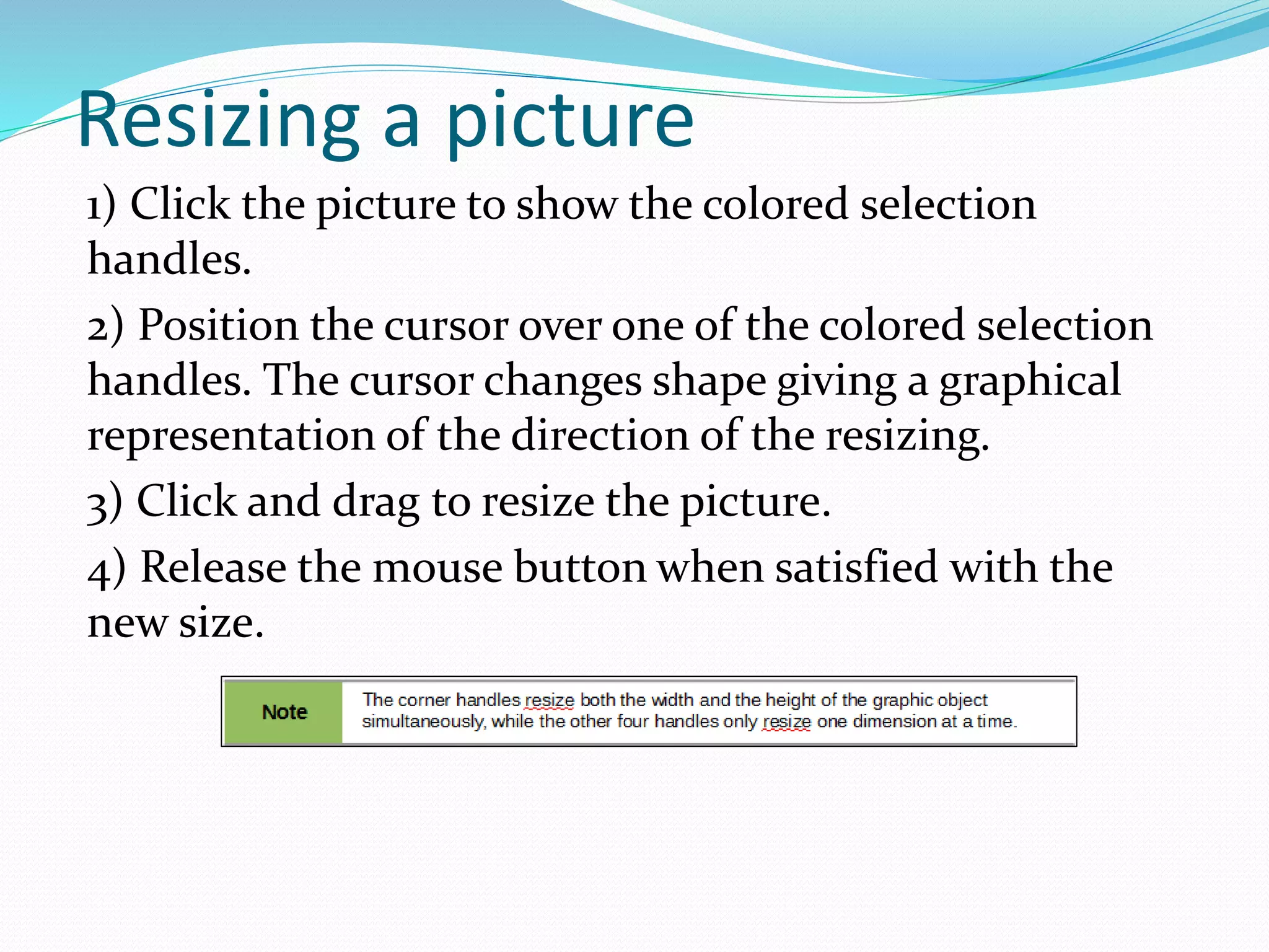 Libre Office Impress Lesson 3: Adding and Formatting pictures | PPTX
