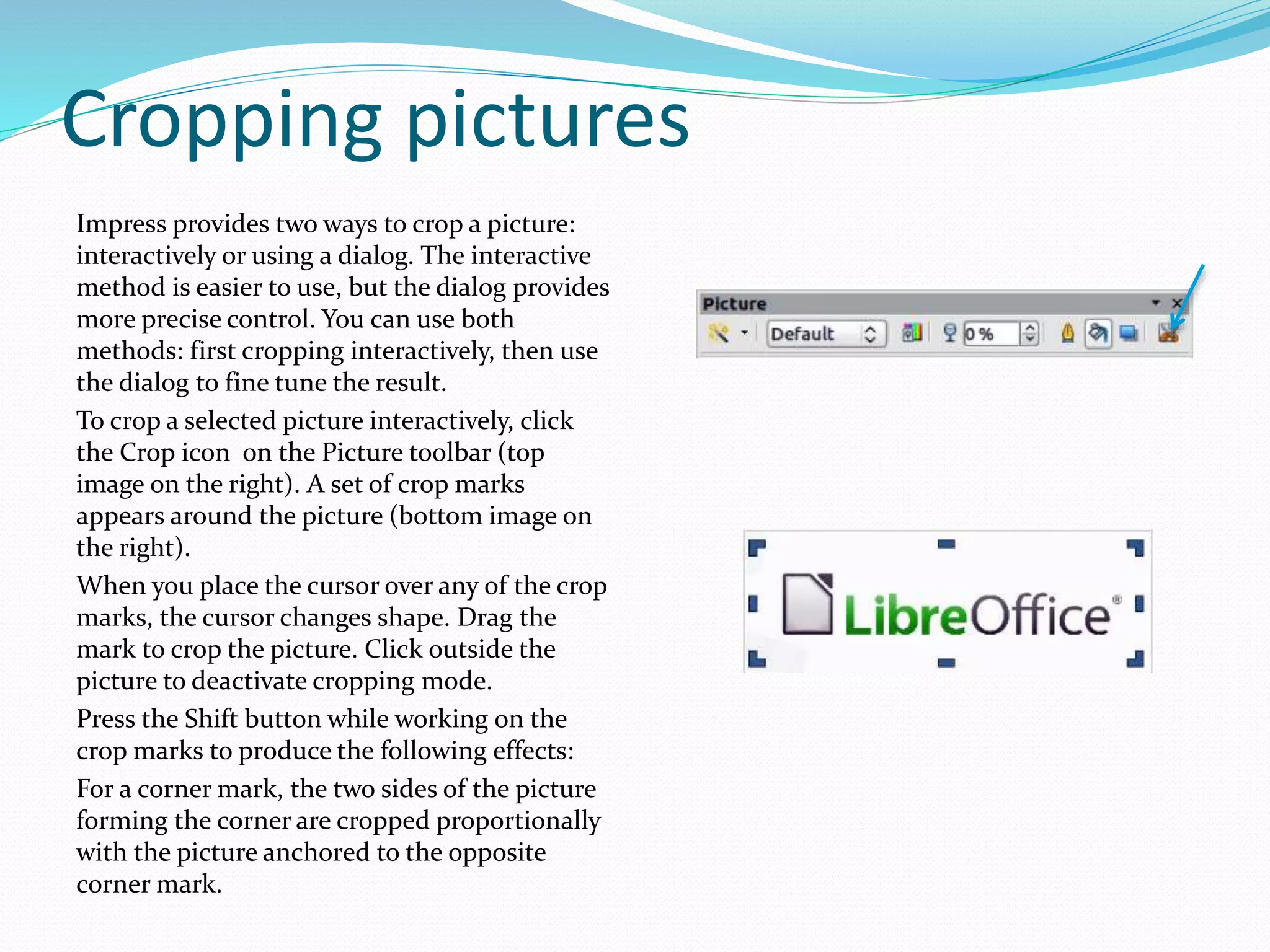 Libre Office Impress Lesson 3: Adding and Formatting pictures | PPTX