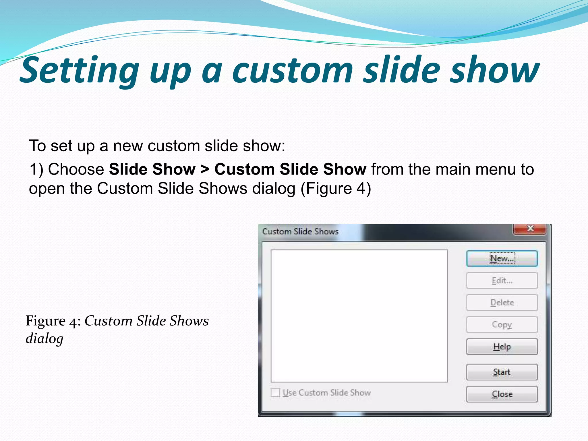 Libre Office Impress Lesson 5: Slide shows and animations | PPTX