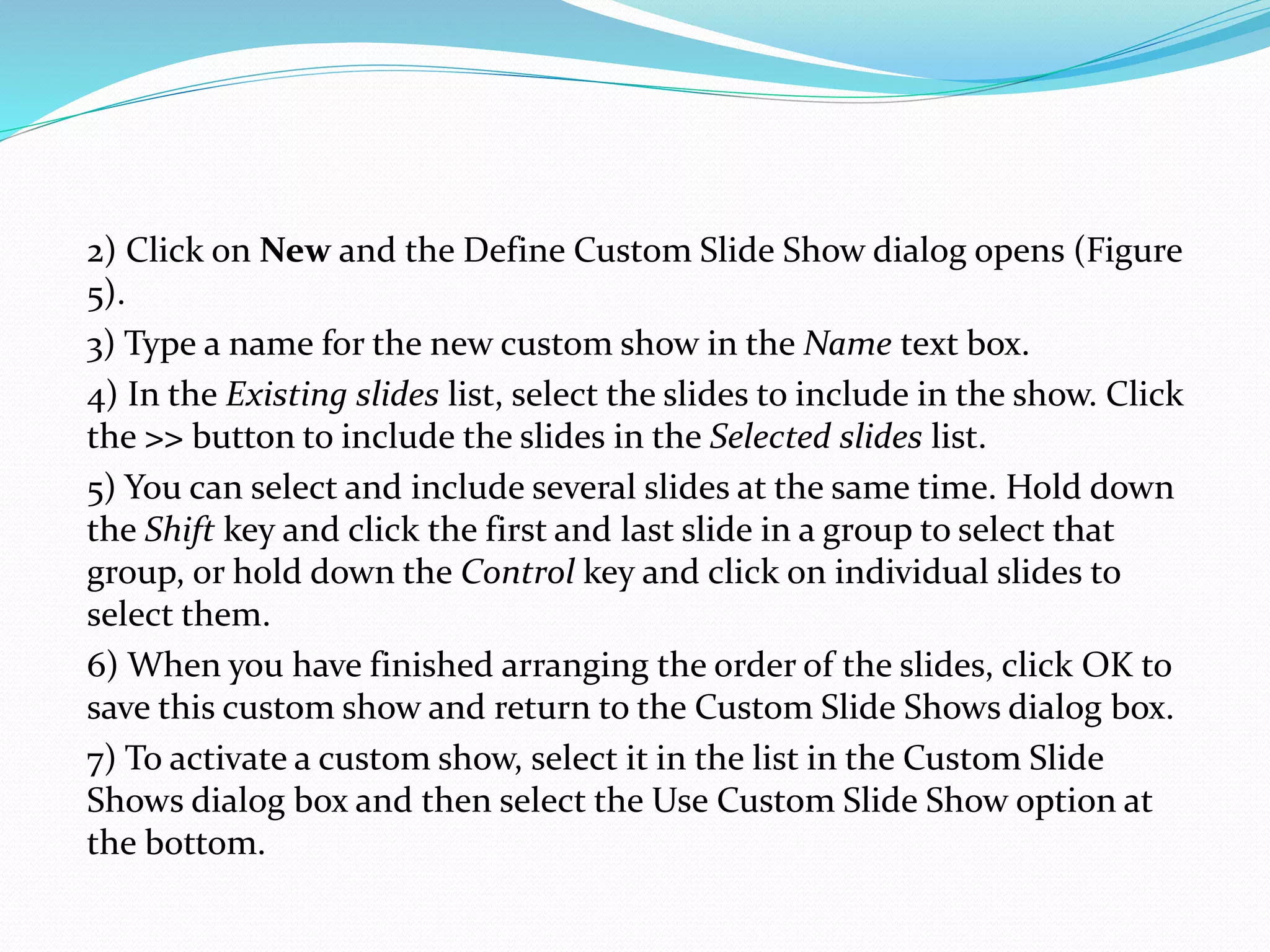 Libre Office Impress Lesson 5: Slide shows and animations | PPTX