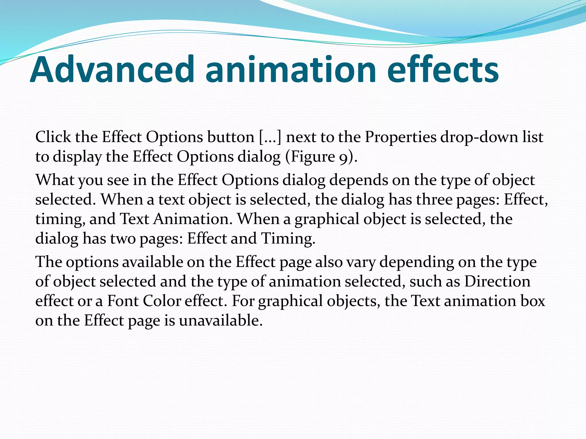 Libre Office Impress Lesson 5: Slide shows and animations | PPTX