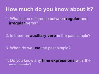 past simple tense | ODP