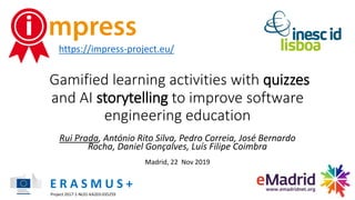 22_11_2019 «Gamified learning activities with quizzes and AI ...